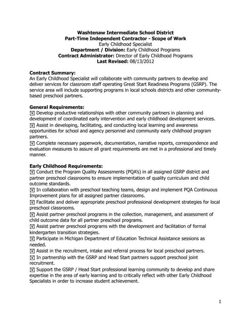 Camp Supervisor Document | PPT