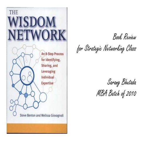 Wisdom Networks - 8-step guide to create organizational learning | PPTX