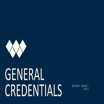 Wisdom Agency's General Credentials 2022 | PPT
