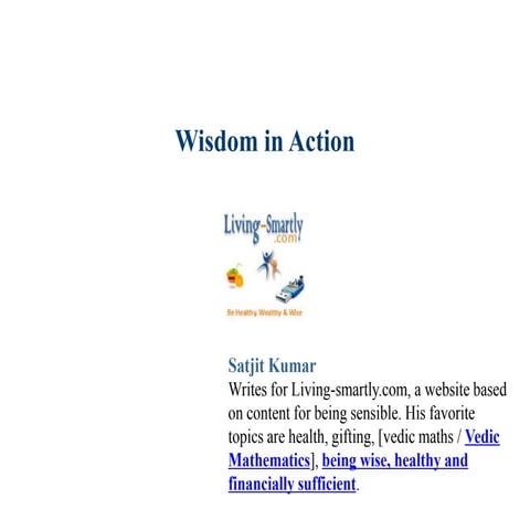 Wisdom in Action | PPTX