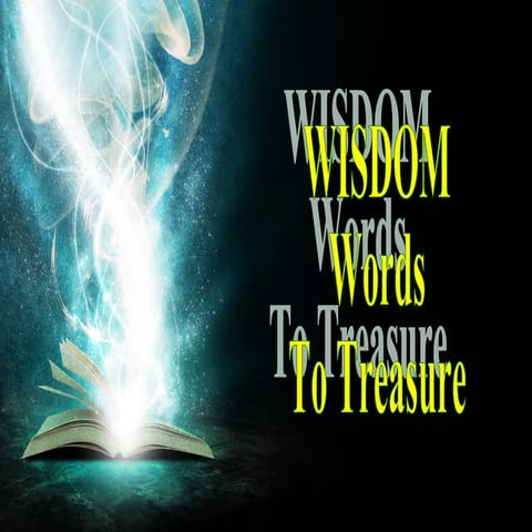 WISDOM Words To Treasure | PPT