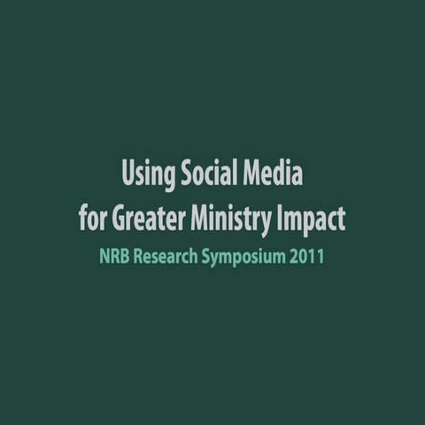 NRB Research Symposium - Justin Wise | PPT
