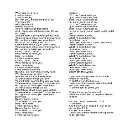 Wish you were here | PDF