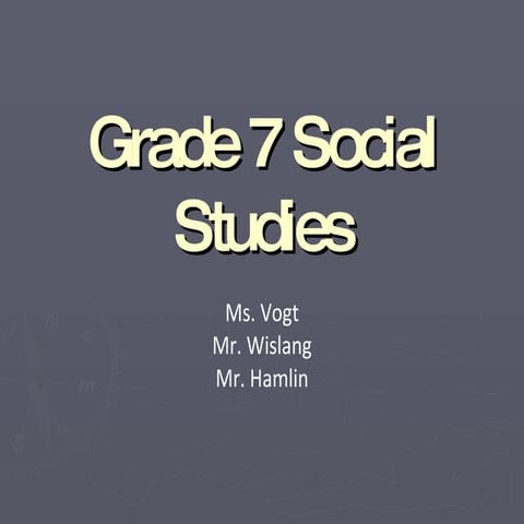 Open House - Social Studies 7 | PPT