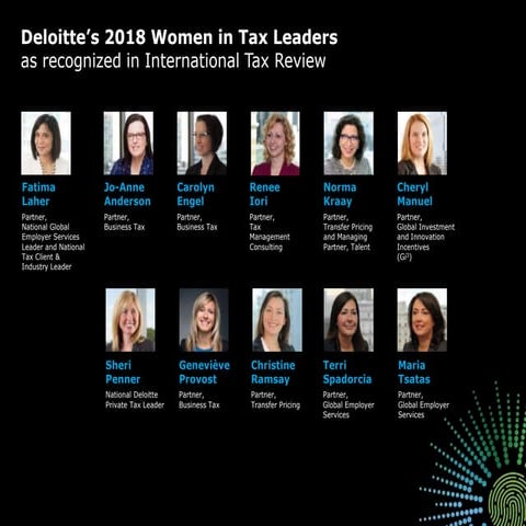 Deloitte’s 2018 Women in Tax Leaders EN | PPTX