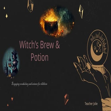 Witch’s Brew & Potion- POWER POINT PRESENTATION | PPTX