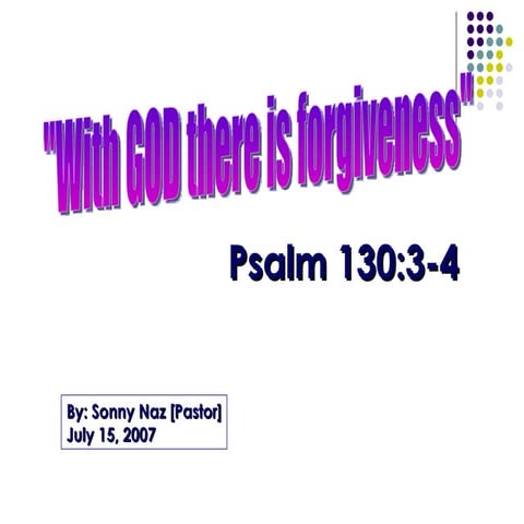 With God There Is Forgiveness | PPT