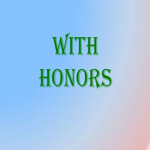 With Honors | PPTX