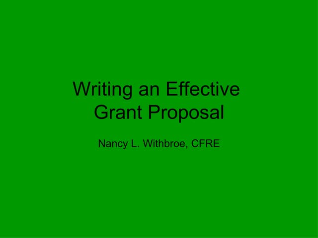 Writing Successful Project Proposal | PPT