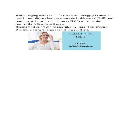 With emerging trends and information technology (IT) tools in health.docx | Technology & Computing