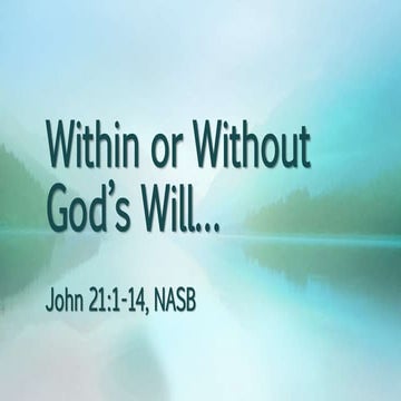 Within or Without God's Will | PPTX