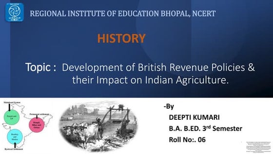 Land revenue system in british india | PPTX