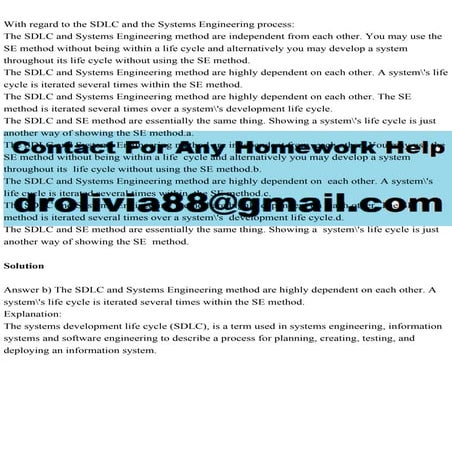 With regard to the SDLC and the Systems Engineering processThe SD.pdf | Operating Systems ...