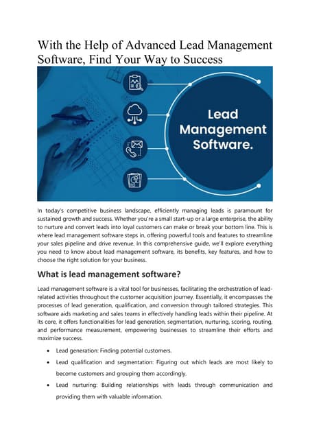 Lead management platform | PPT