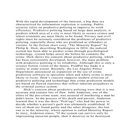 With the rapid development of the Internet, a big data era chara.docx