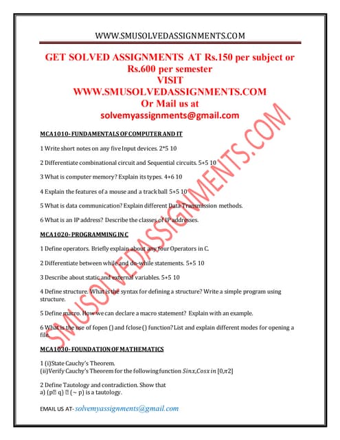 Mscit spring assignments | PDF