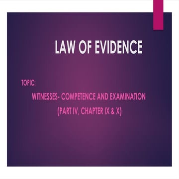 WITNESSES-COMPETENCE AND EXAMINATION.pptx