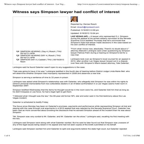 Simpson Lawyer - Conflict of Interest | PDF