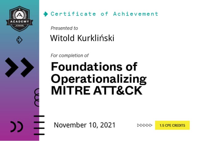 Foundations of Operationalizing MITRE ATT&CK Certification | PPT Foundations of Operationalizing MITRE ATT&CK Certification | PPT