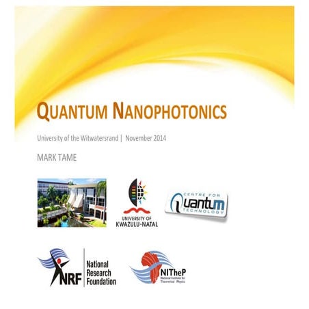 WITS Seminar: Prof Mark Tame (UKZN) | PPT