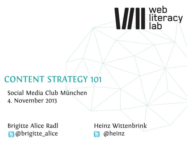 Content-Strategy 101 - Heinz Wittenbrink | PPT Content-Strategy 101 - Heinz Wittenbrink | PPT
