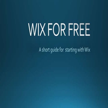 Wix for free | PPT