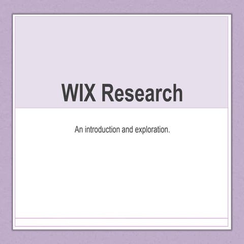 WIX Website Research | PPTX