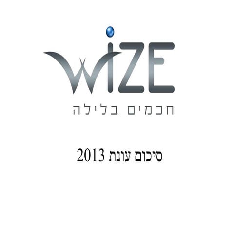 Wize - סיכום שנתיים | PPT