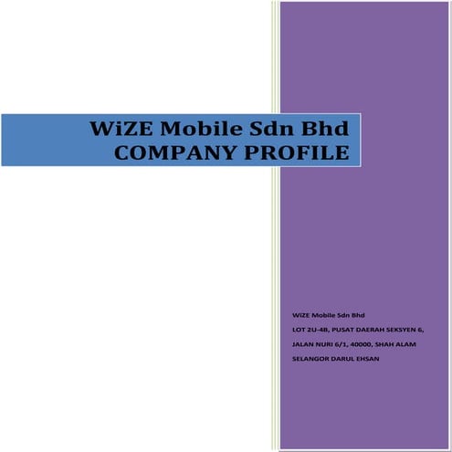 WiZE Mobile Company Profile | PDF