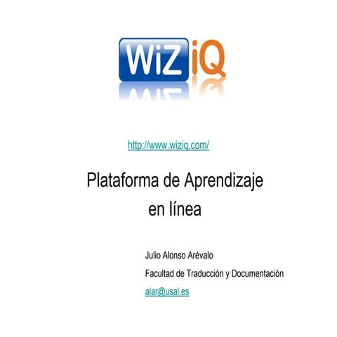 WiZiQ: Plataforma de Aprendizaje en línea | PDF