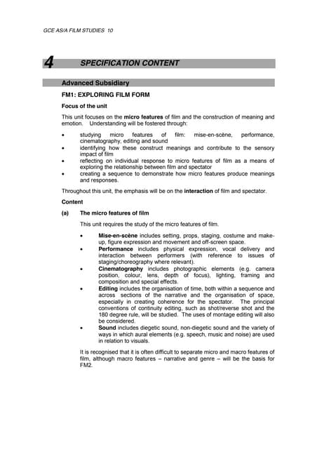 Wjec eduqas-a-level-film-studies-specification | PDF
