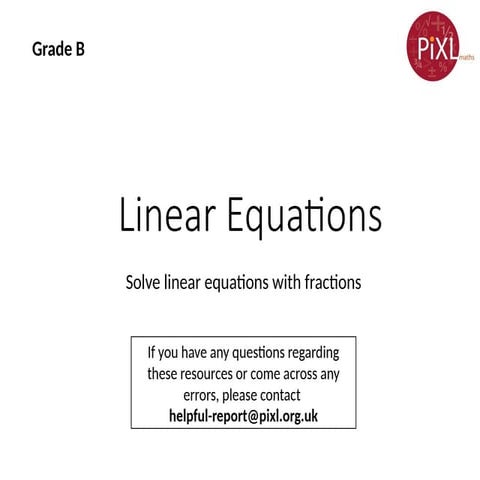 WJEC+Maths_Target+B_Algebra_Equations+and+Fractions+(Linear+equations ...