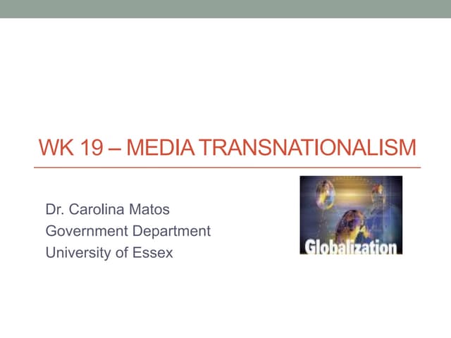 Media and globalization | PDF