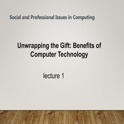 Wk_1_Benifits.pptx social issies in comp | PPTX | Computer Peripherals ...