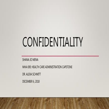 Confidentiality | PPTX