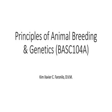 Terminologies, taxonomy, Animal breeding and genetics | PDF