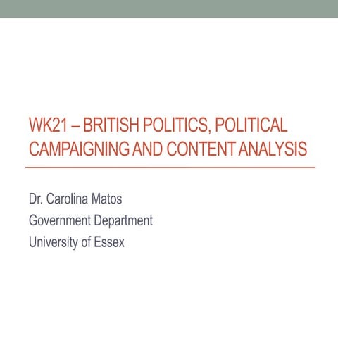 British politics content analysis | PPT