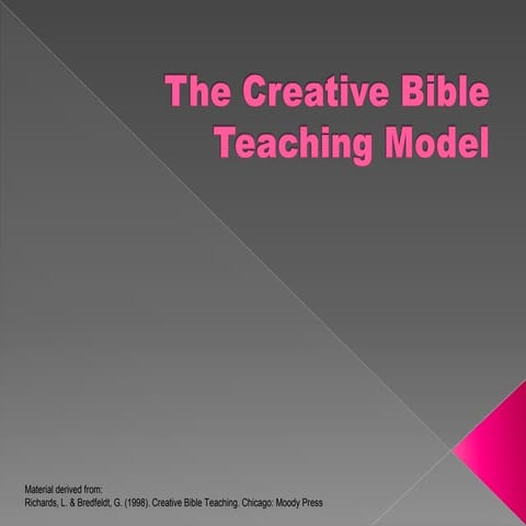 Wk 2 pp creative bible teaching model | PPTX