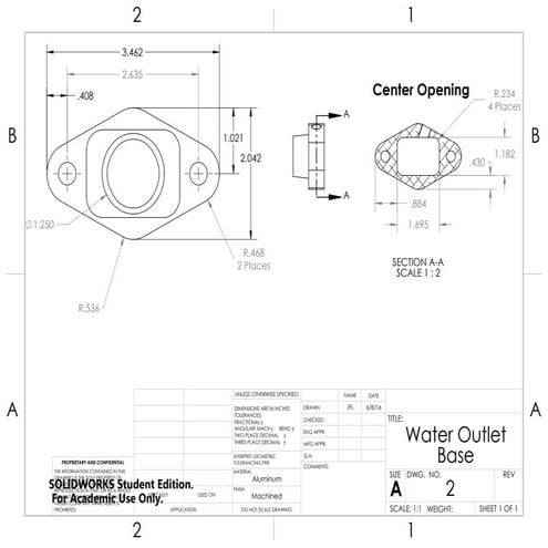 Miata water outlet base | PDF