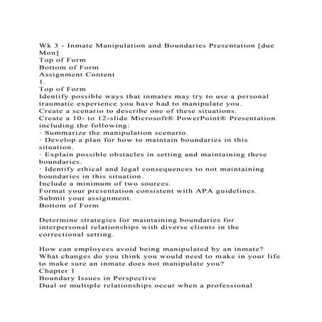 Wk 3 - Inmate Manipulation and Boundaries Presentation [due Mon].docx