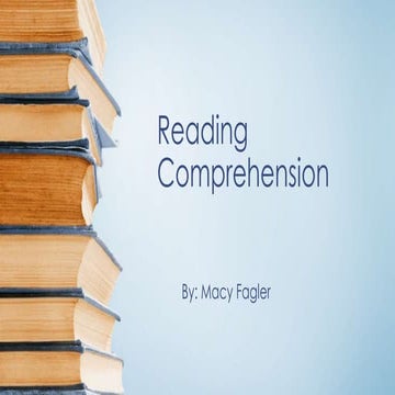 Metacognition and reading comprehension | PPTX