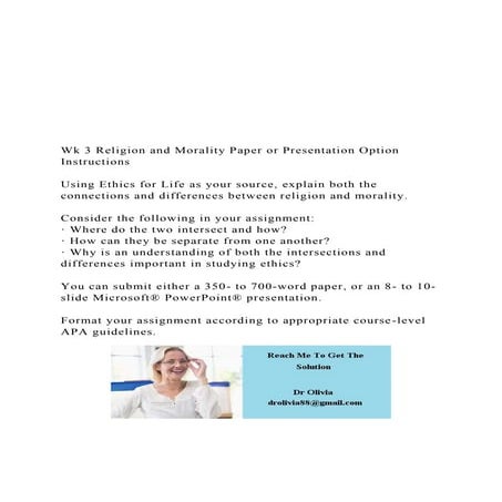 Wk 3 Religion and Morality Paper or Presentation Opt.docx