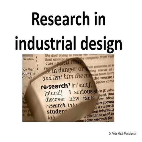 Wk 5 research in industrial design | PDF