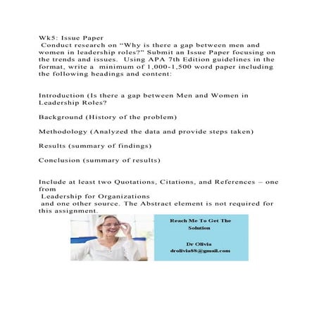 Wk5 Issue Paper Conduct research on Why is there a gap between m.docx