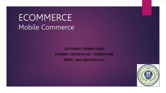 eCommerce vs mCommerce. Know the key differencespptx | PPTX | Internet | Computing