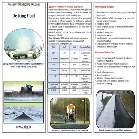 de-icing fluid, ضد یخ جاده و خیابان | PPT