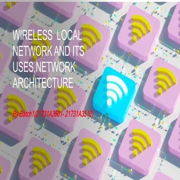 WLAN AND NETWORK ARCHITECTURE.pptx