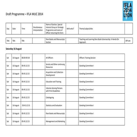 Wlic 2014-draft-programme | PDF