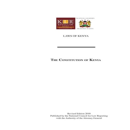 The constitution of kenya | PDF