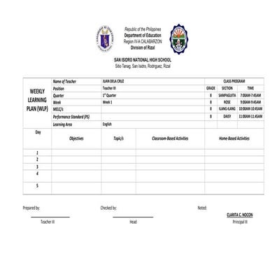 weekly home learning plan -Template.docx